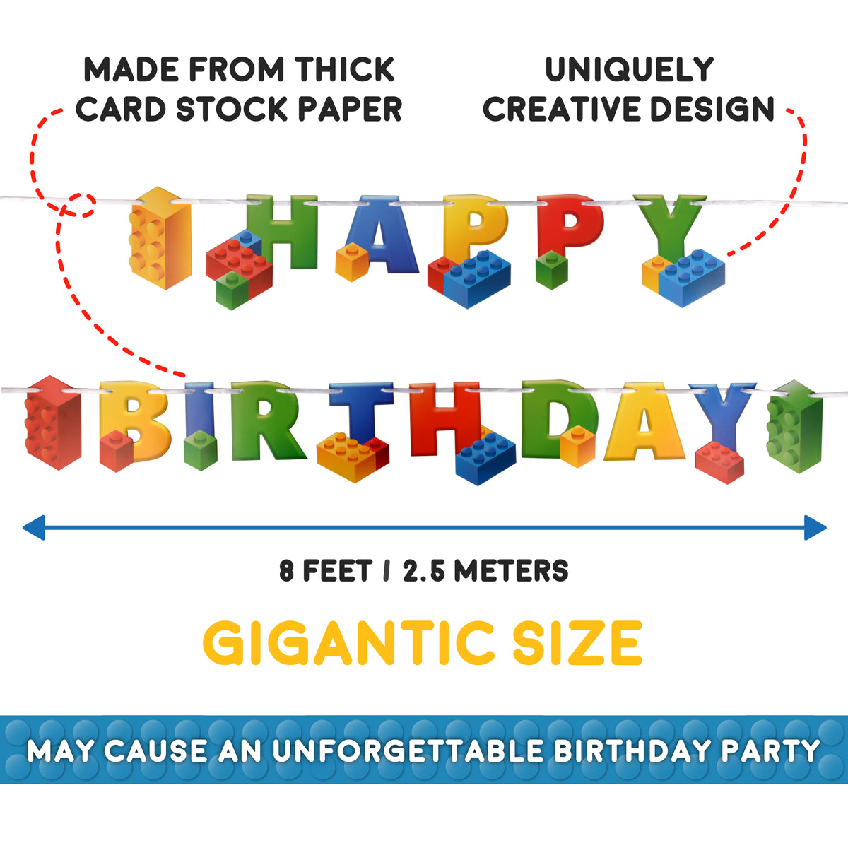 Building Block Birthday Party Supplies Banner by Aliza | Baby Boy Todd ...